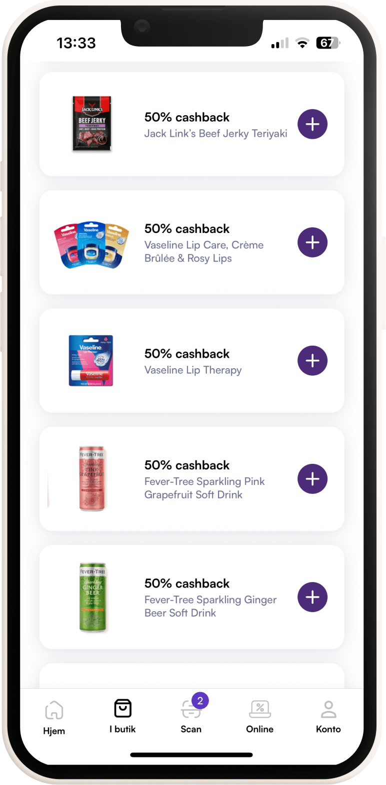 Cashback i supermarkedet & online - Rabble